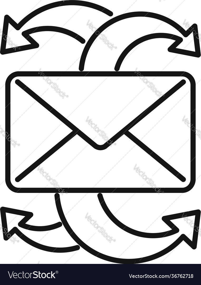 Restructuring email icon outline style Royalty Free Vector Restructuring email icon outline style Royalty Free Vector