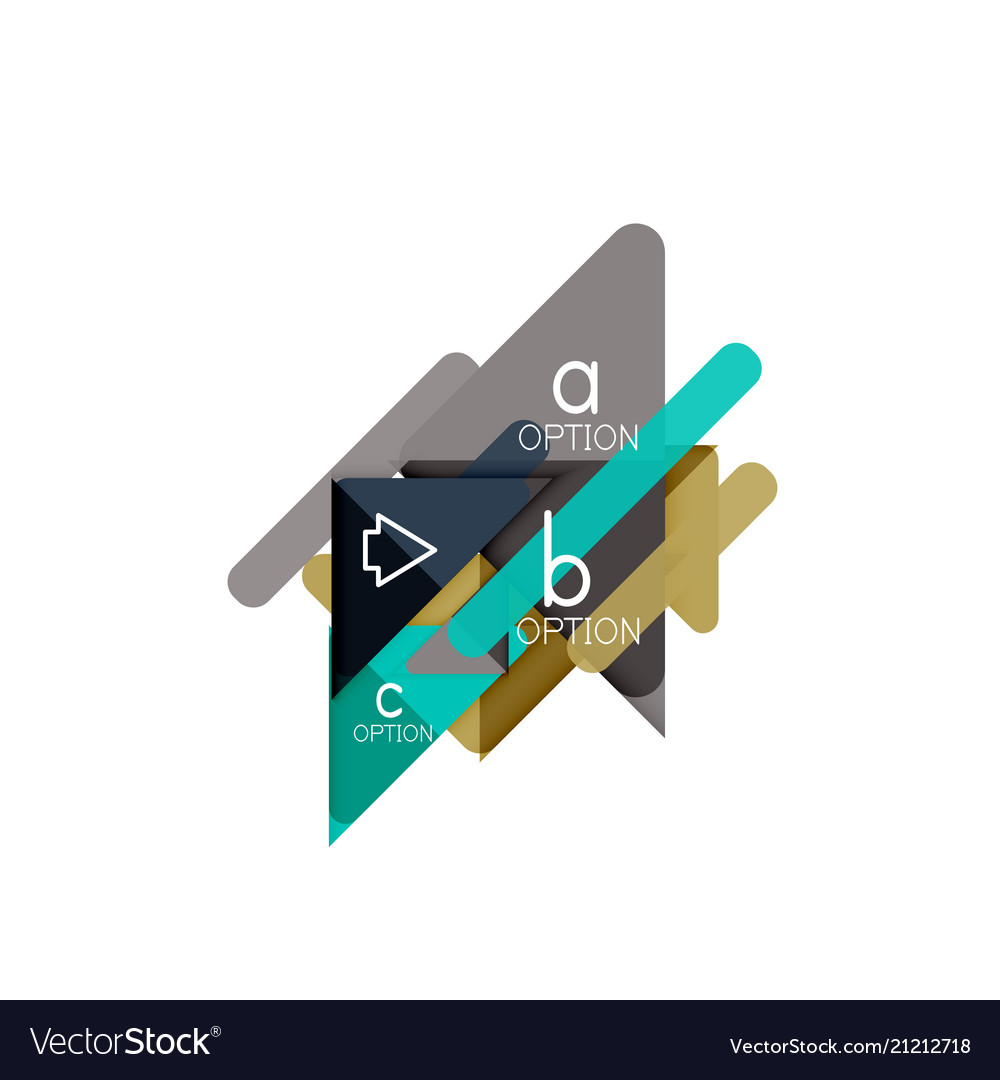 Triangle data visualization design option Vector Image