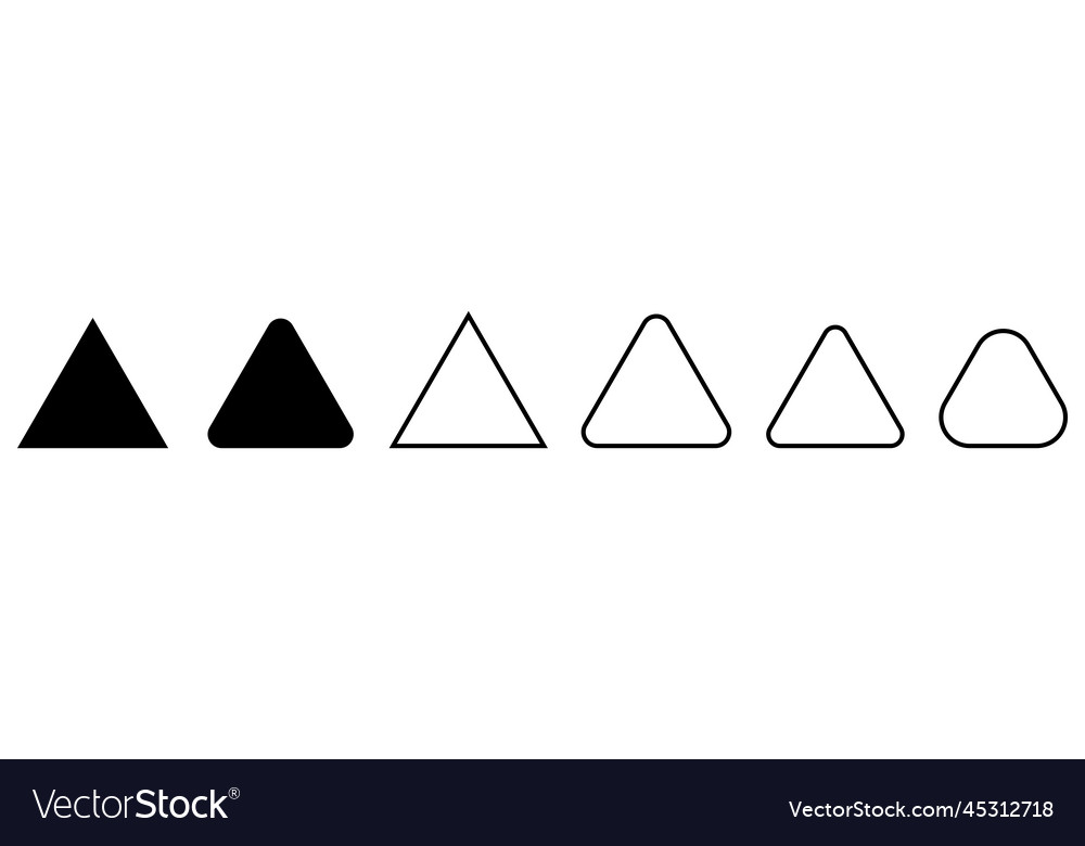 Triangle icons Royalty Free Vector Image - VectorStock