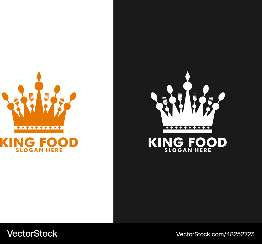 Food king logo template design Royalty Free Vector Image