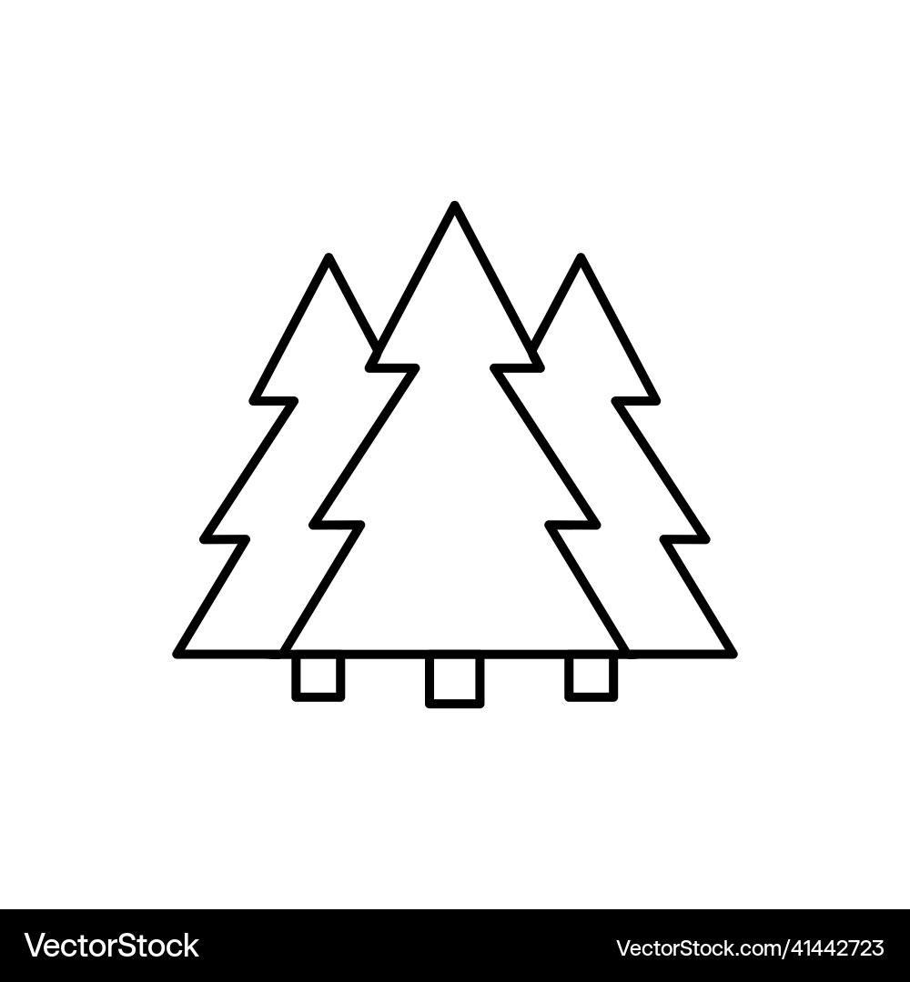 Forest icon simple line icon symbol logo Vector Image