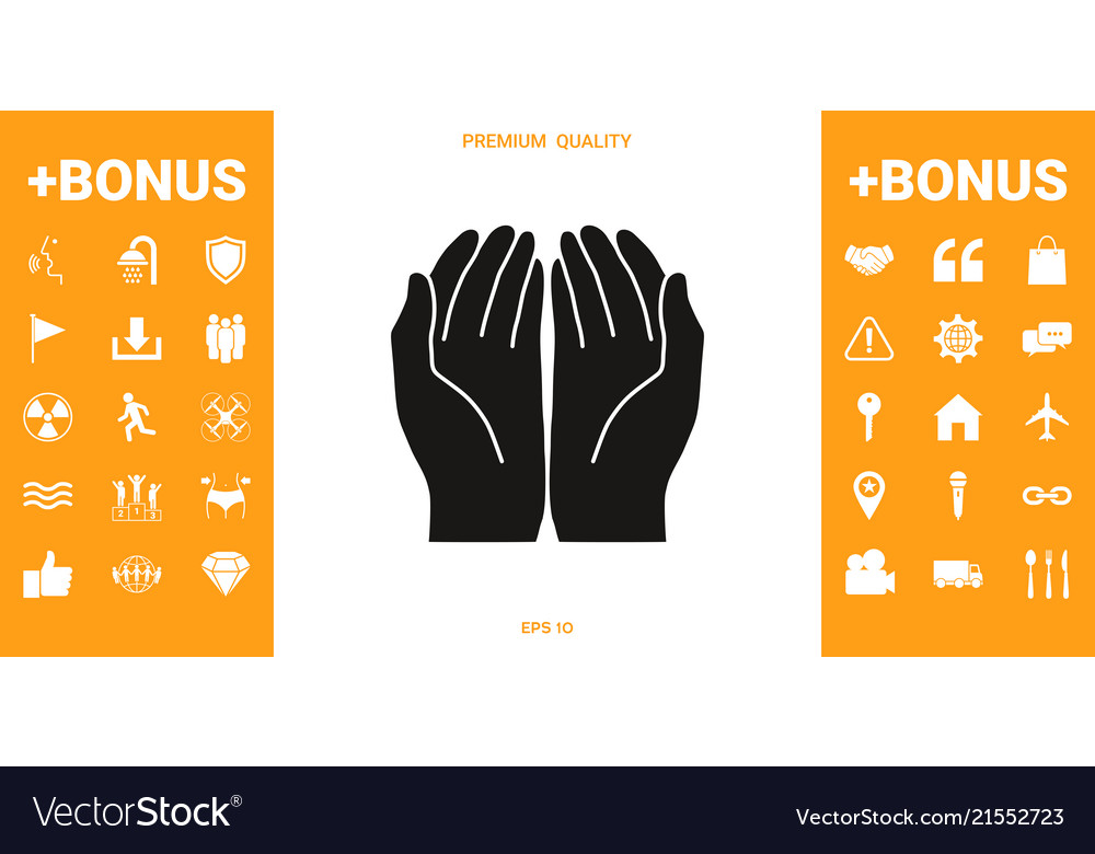 Open hands icon Royalty Free Vector Image - VectorStock
