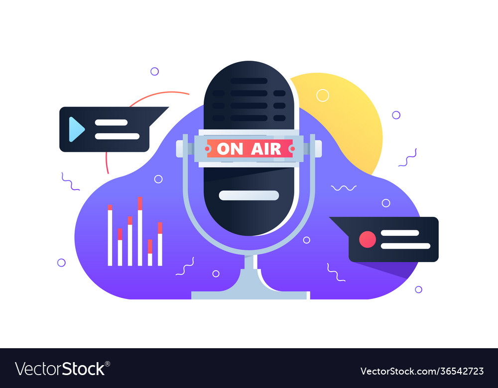 Recording studio elements Royalty Free Vector Image