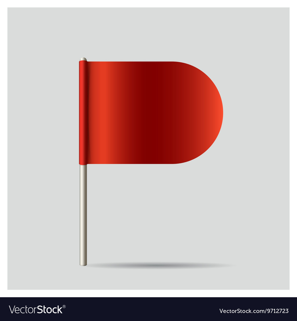 Red flag Royalty Free Vector Image - VectorStock
