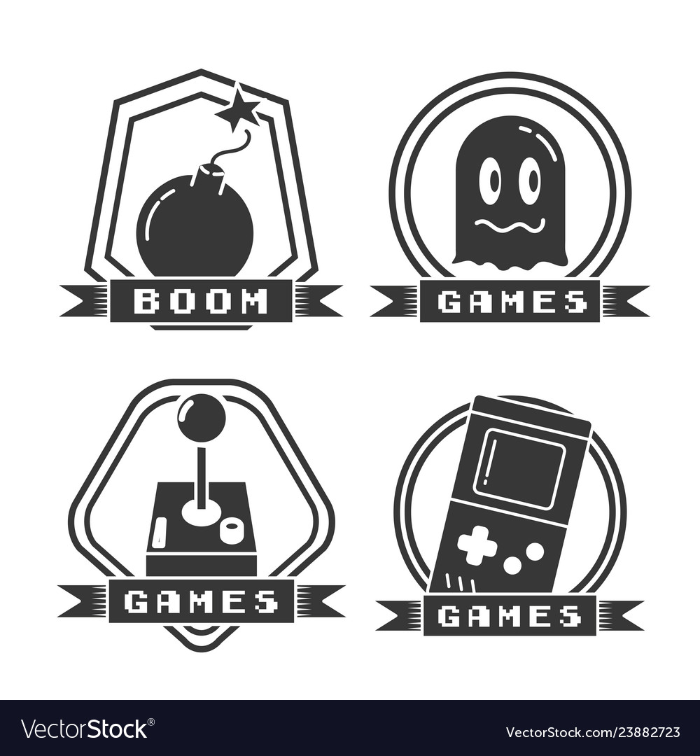 Set of video game Royalty Free Vector Image - VectorStock