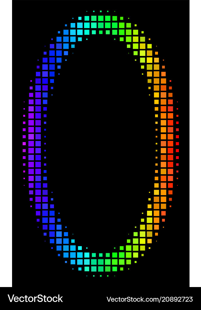 Spectrum dot contour ellipse icon Royalty Free Vector Image