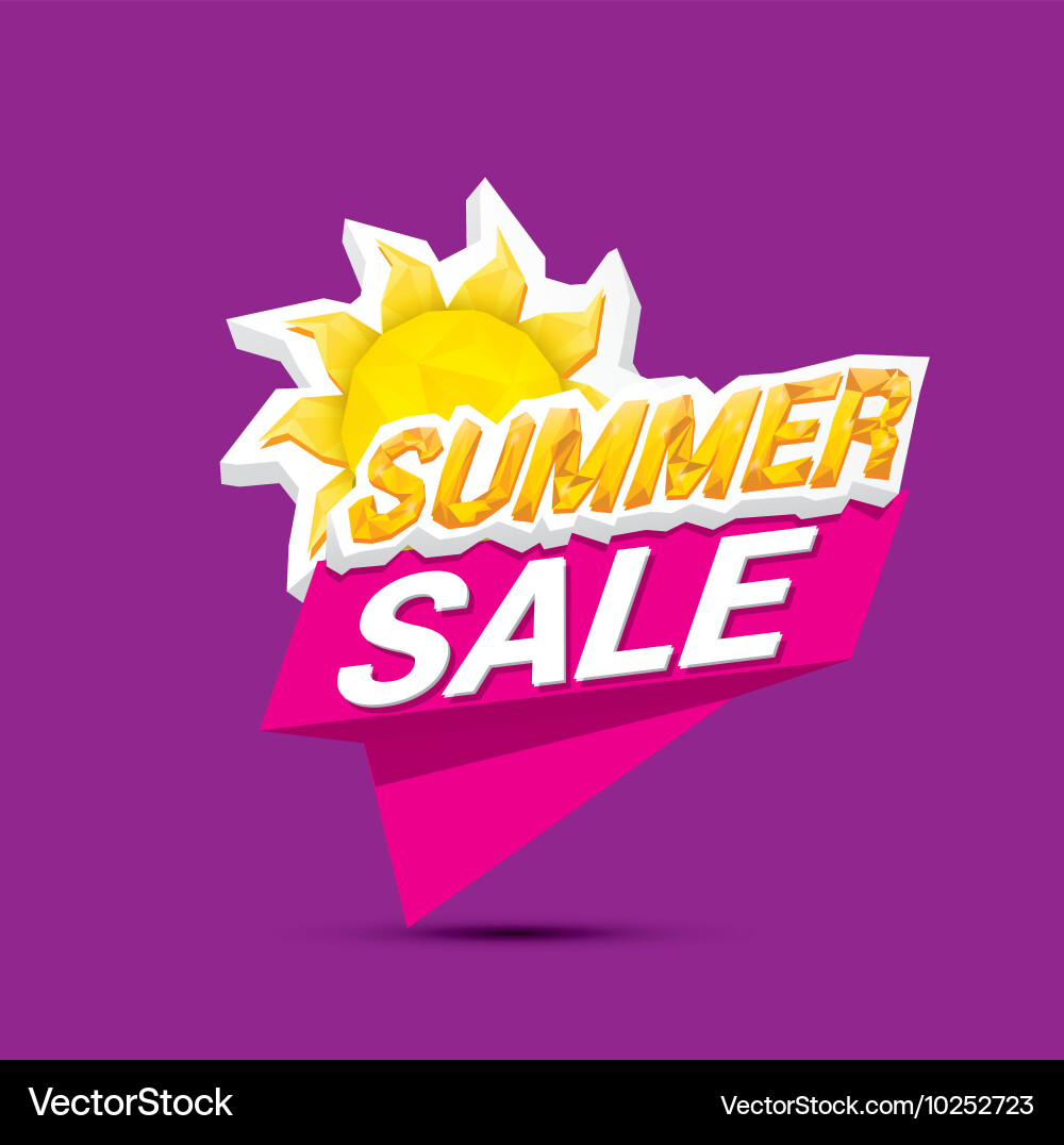Summer sale label or sticker Royalty Free Vector Image