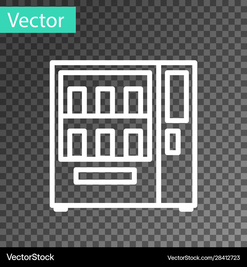 White line vending machine food and beverage Vector Image