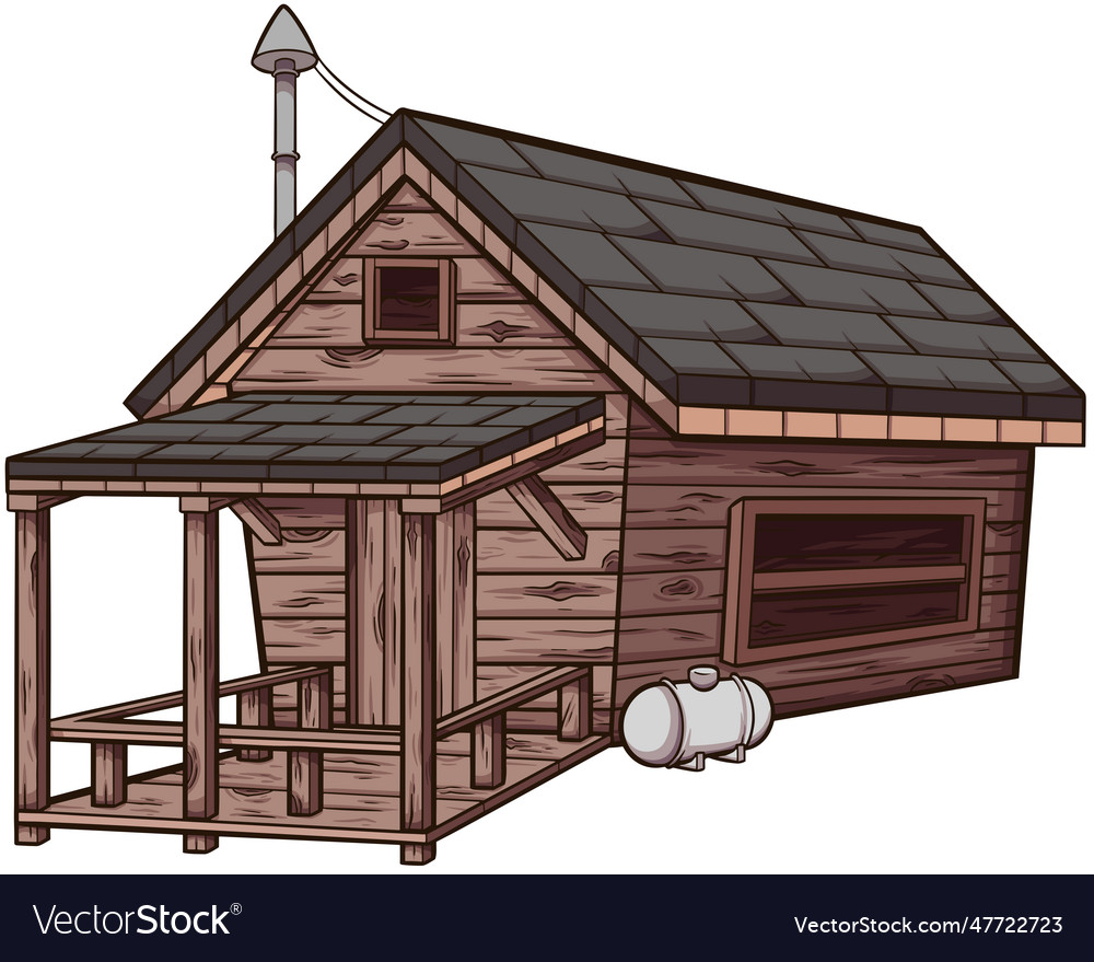 Wooden cabin Royalty Free Vector Image - VectorStock