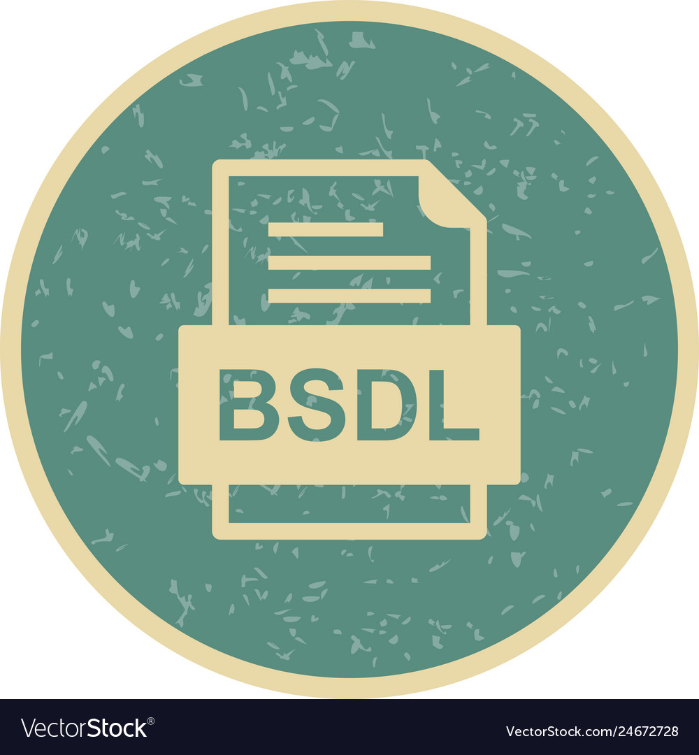 Bsdl file document icon Royalty Free Vector Image