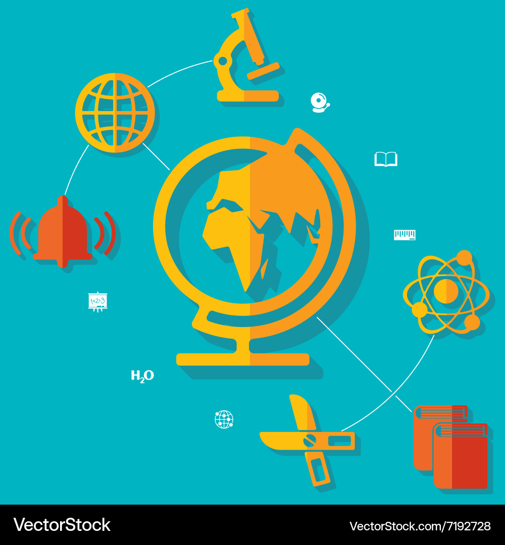 Education Flat Infographic Royalty Free Vector Image