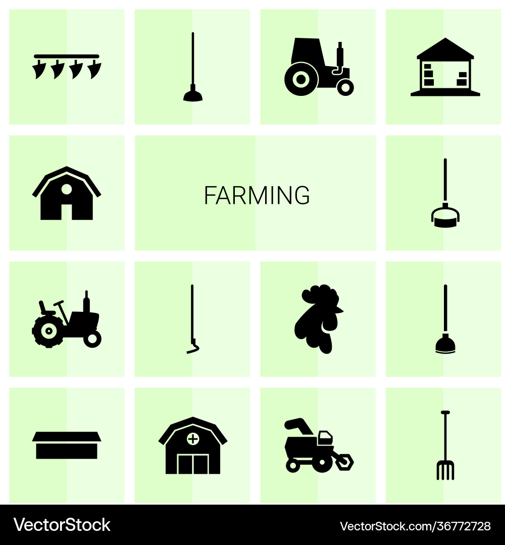 Farming icons Royalty Free Vector Image - VectorStock