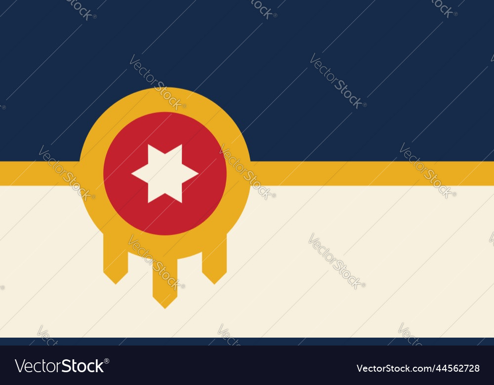 Flag of tulsa city oklahoma Royalty Free Vector Image Flag of tulsa city oklahoma Royalty Free Vector Image