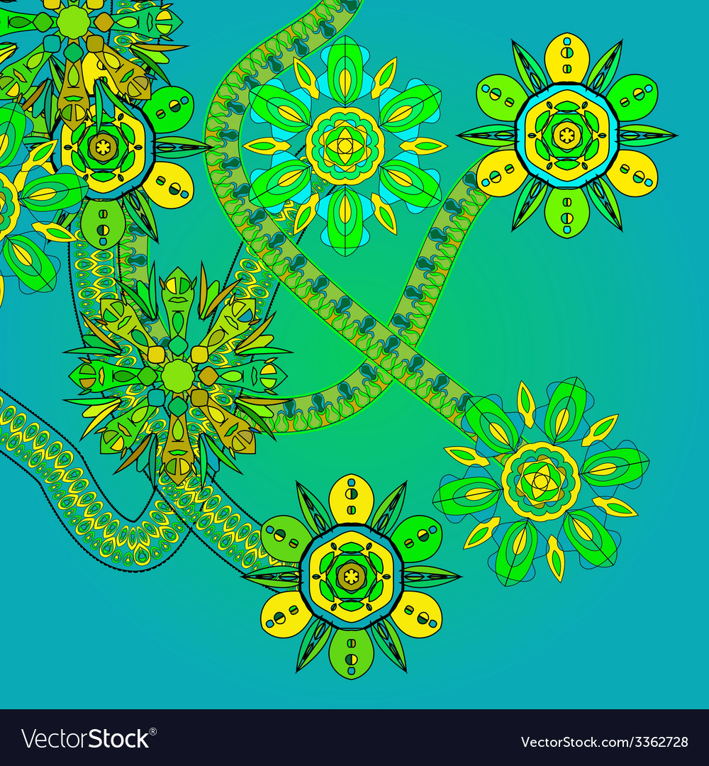 Futuristic Floral Ornament Royalty Free Vector Image