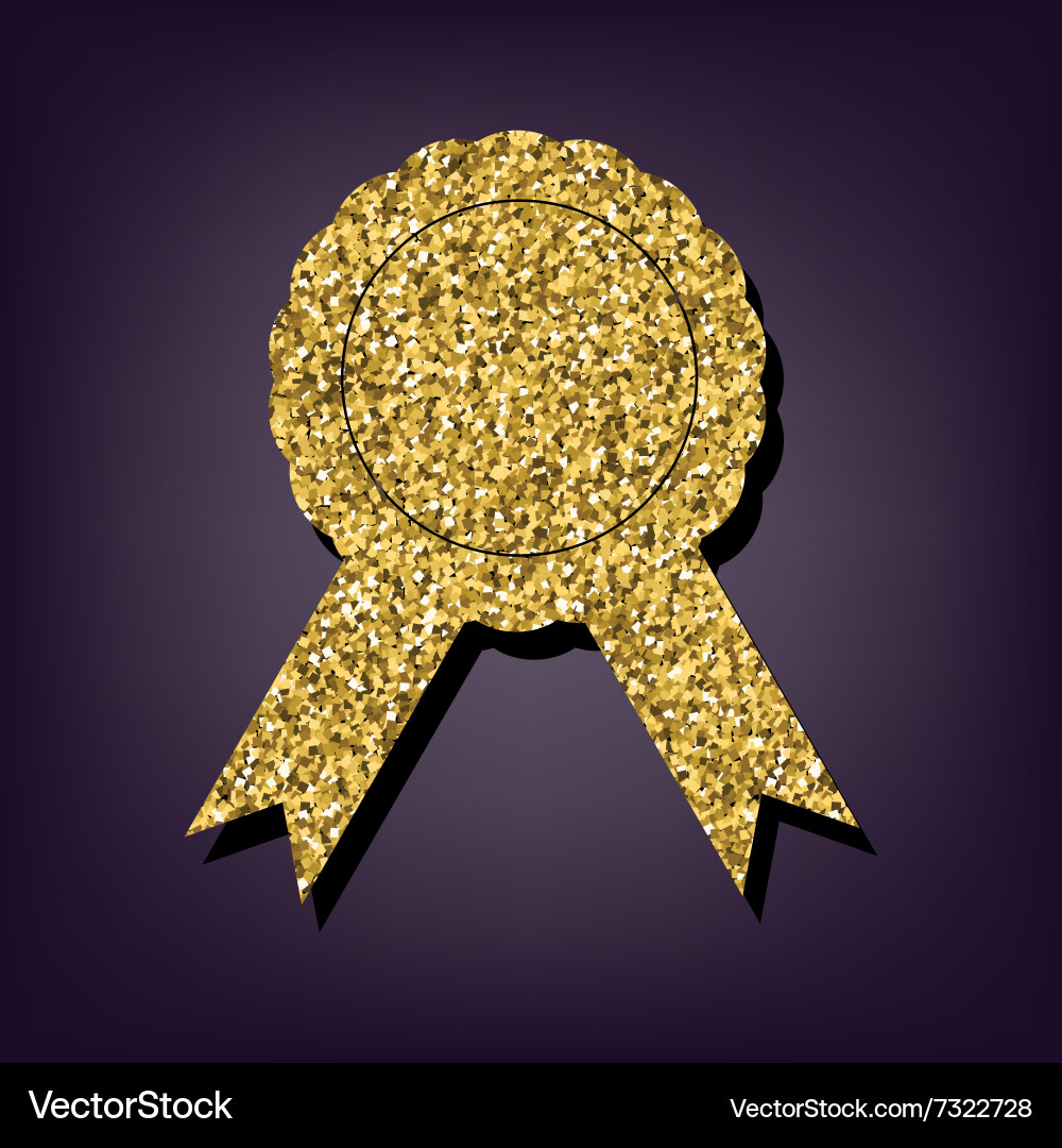 Golden style icon on people background Royalty Free Vector