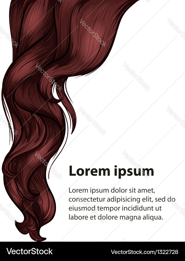 Hair style and care design template Royalty Free Vector