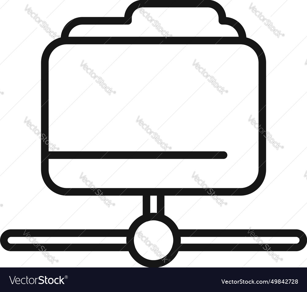 Internet shared folder icon outline router Vector Image Internet shared folder icon outline router Vector Image