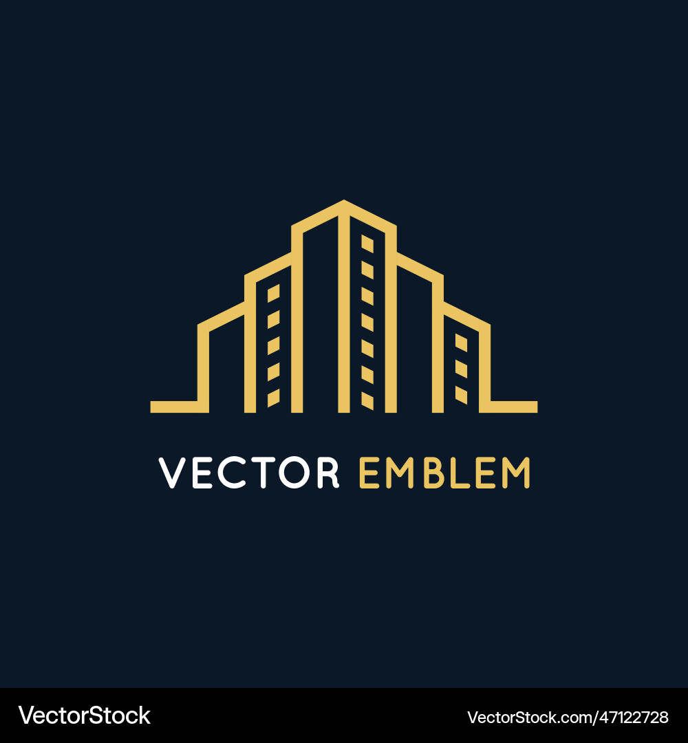 Logo design - architecture and building sign Vector Image