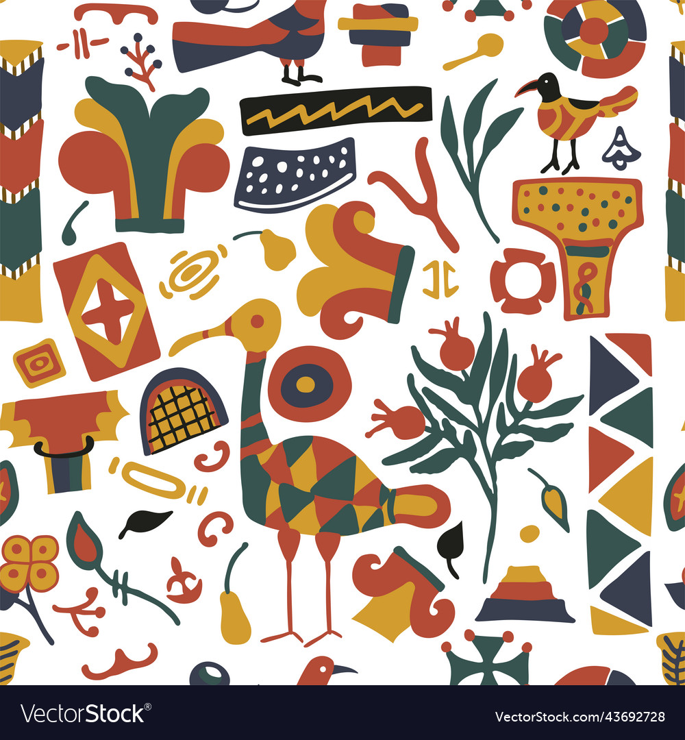 Modern folklore pattern Royalty Free Vector Image