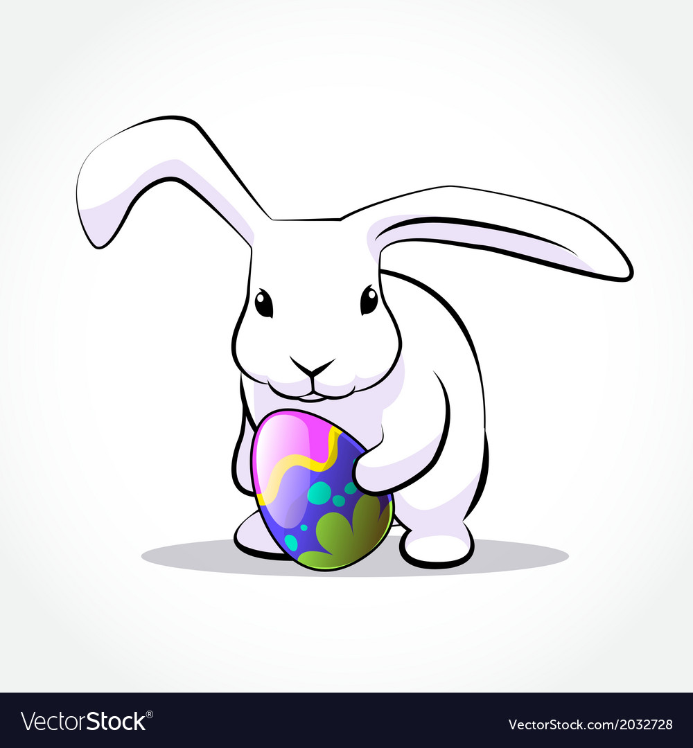 Rabbit easter 4 Royalty Free Vector Image - VectorStock