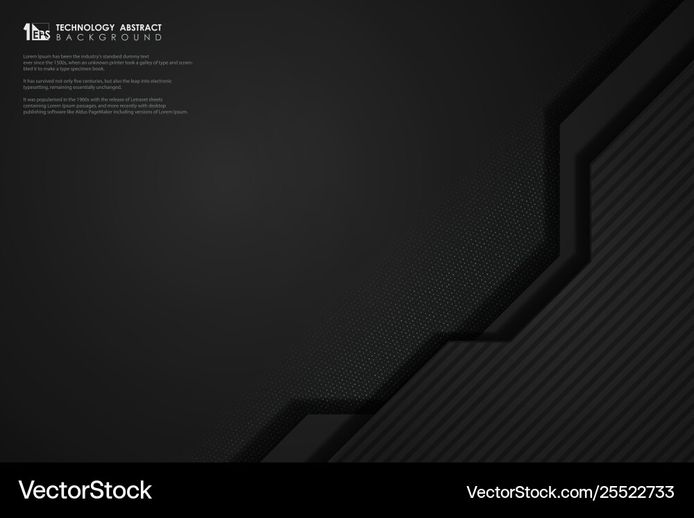 Abstract dark technology template design Vector Image