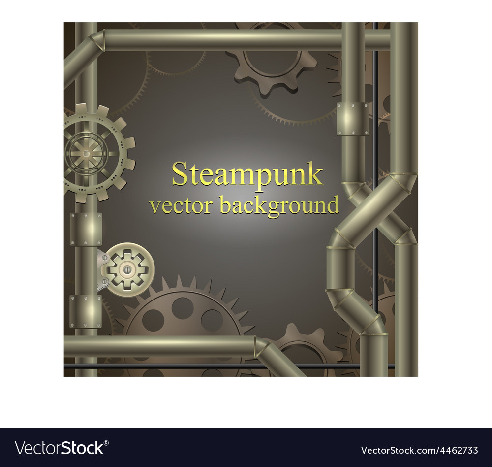 Background with gears steampunk Royalty Free Vector Image
