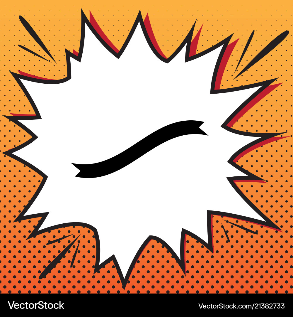 Banner ribbon sign comics style icon Royalty Free Vector