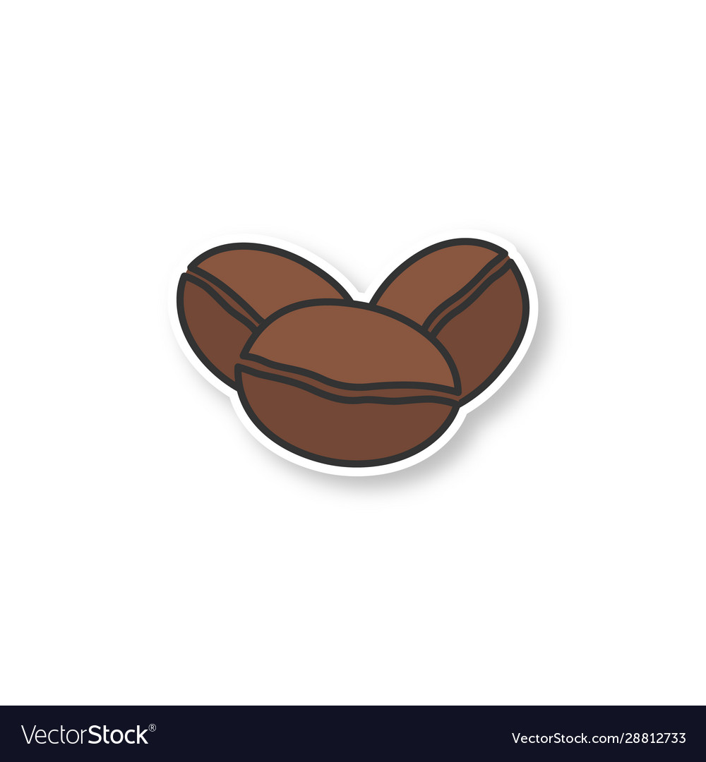 Coffee beans patch Royalty Free Vector Image - VectorStock