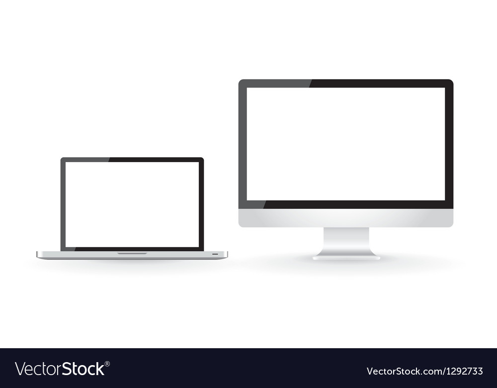Computer screens Royalty Free Vector Image - VectorStock