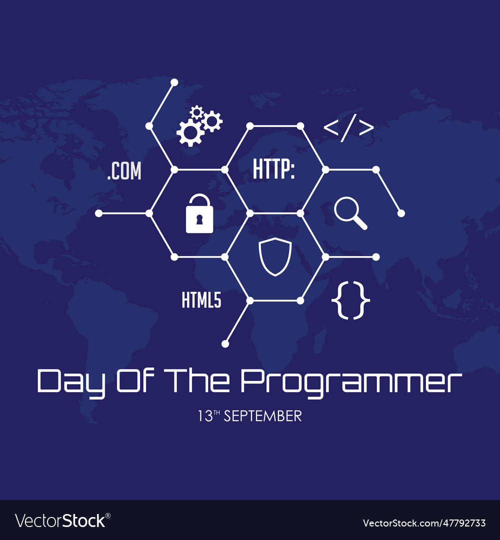 Day of the programmer banner or greeting card Vector Image
