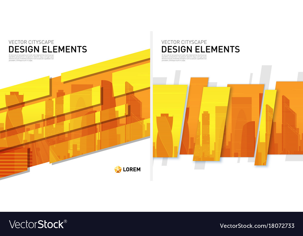 Design elements set for corporate graphic layout Vector Image