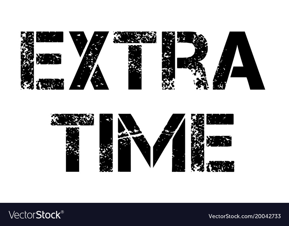 Extra time stamp typ Royalty Free Vector Image
