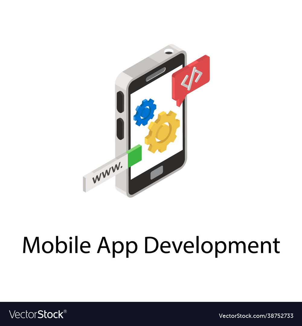 Mobile app development Royalty Free Vector Image