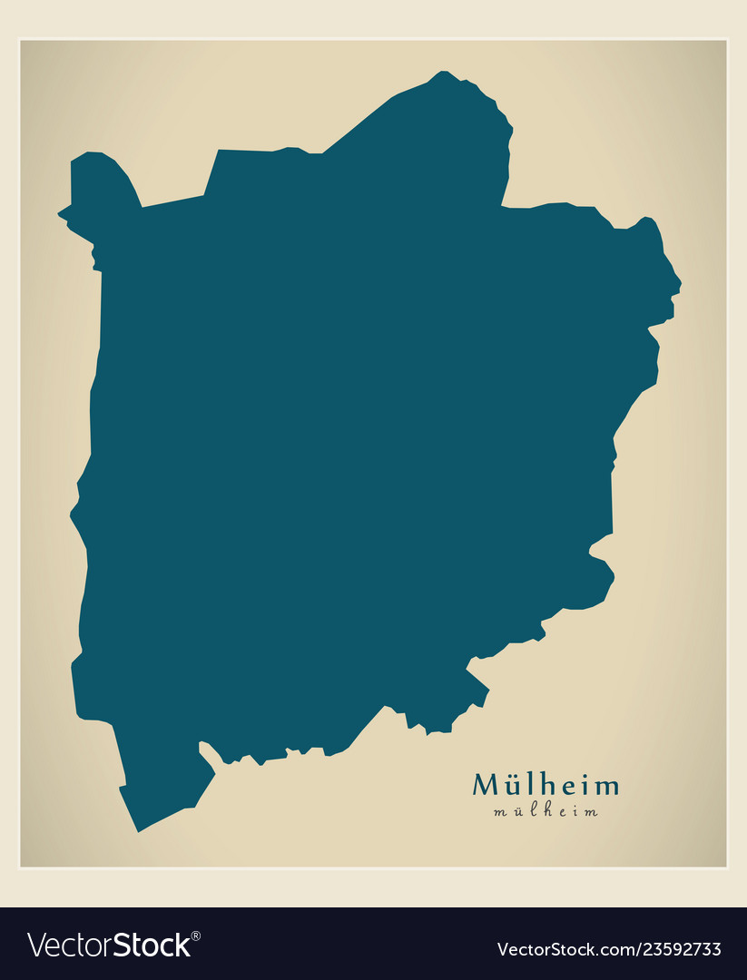Modern city map - mulheim of germany de Royalty Free Vector