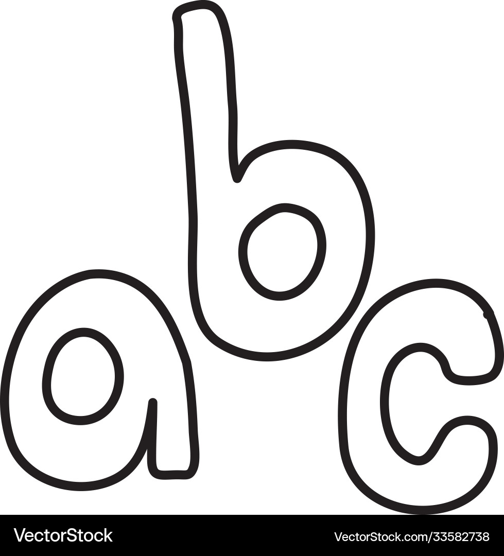 Alphabet letters school line style icon Royalty Free Vector