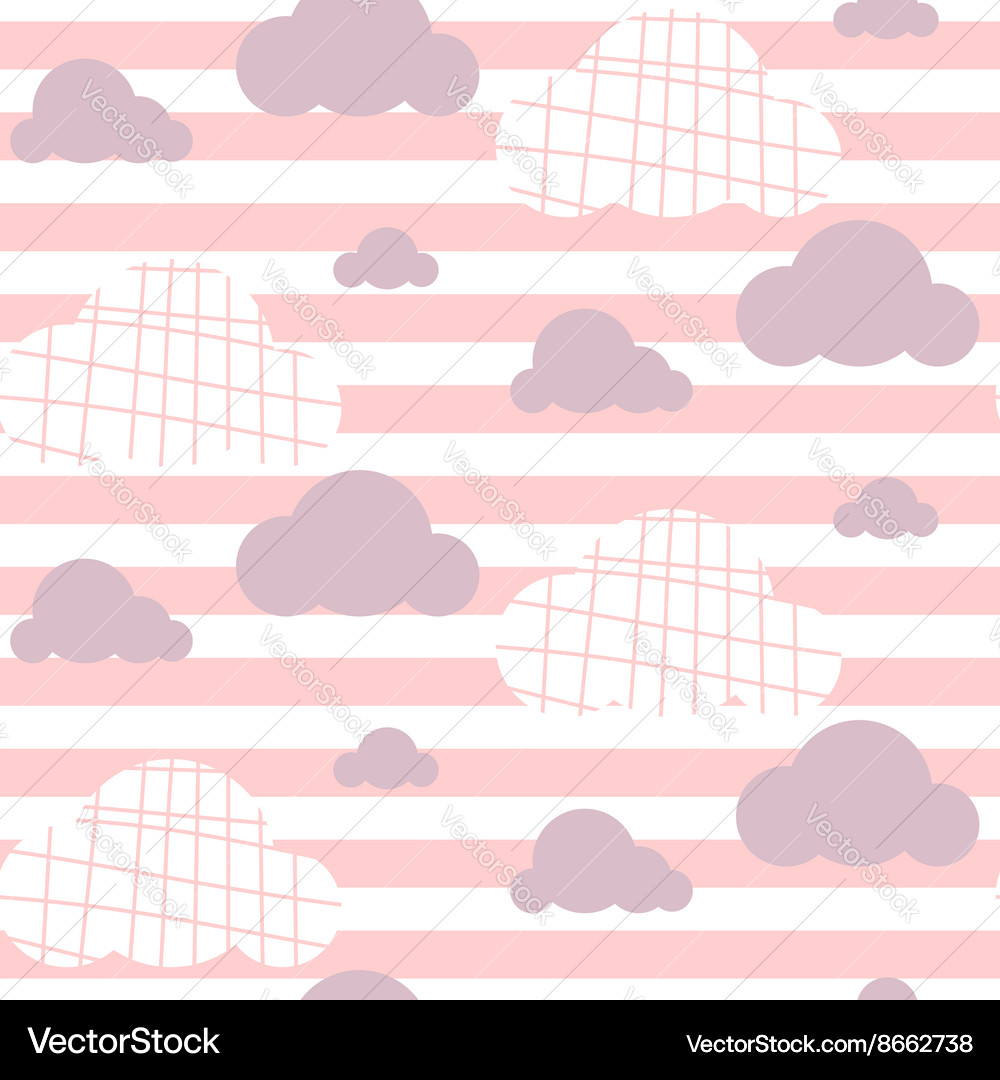 Baby girl seamless pattern Light pink fun Vector Image