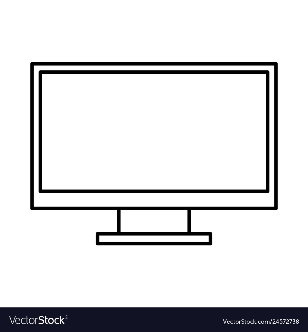 Computer desktop isolated icon Royalty Free Vector Image