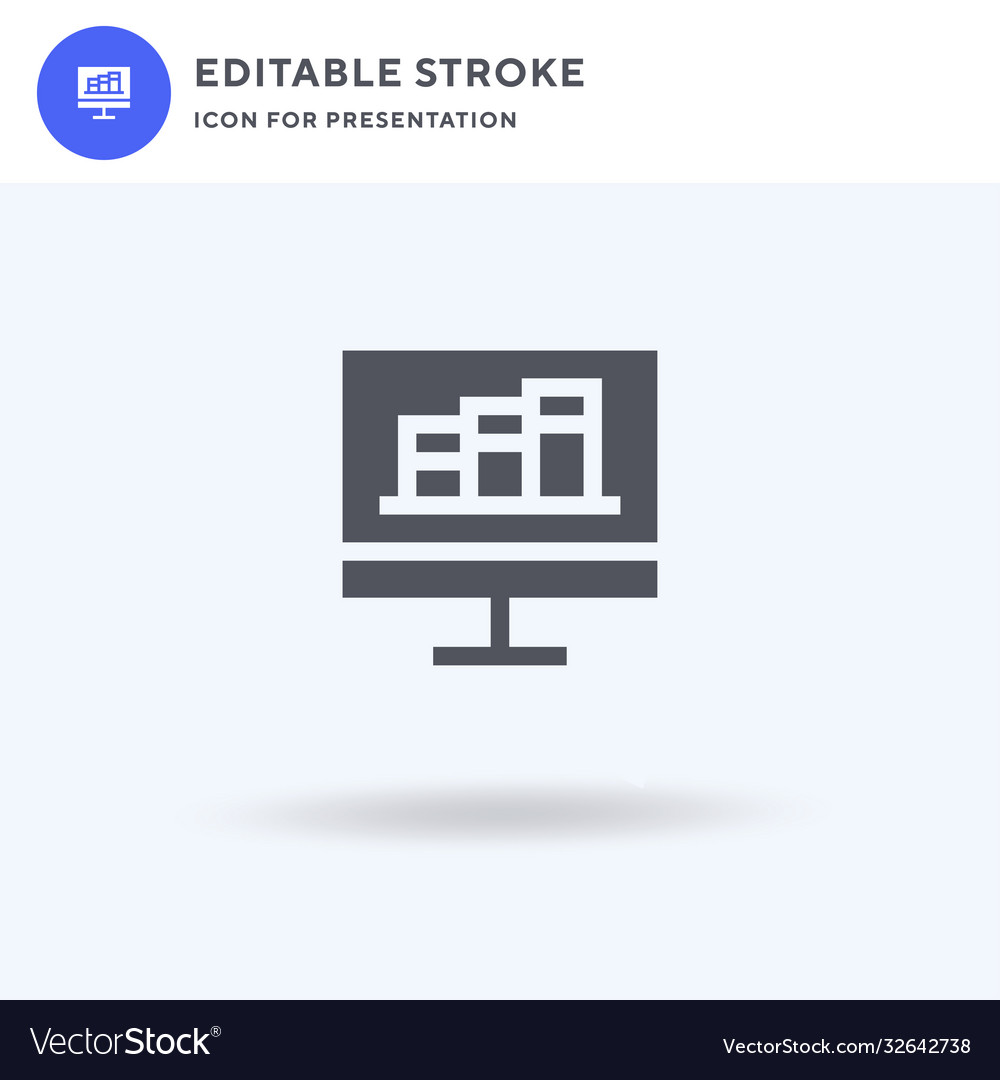 Graphic icon filled flat sign solid Royalty Free Vector