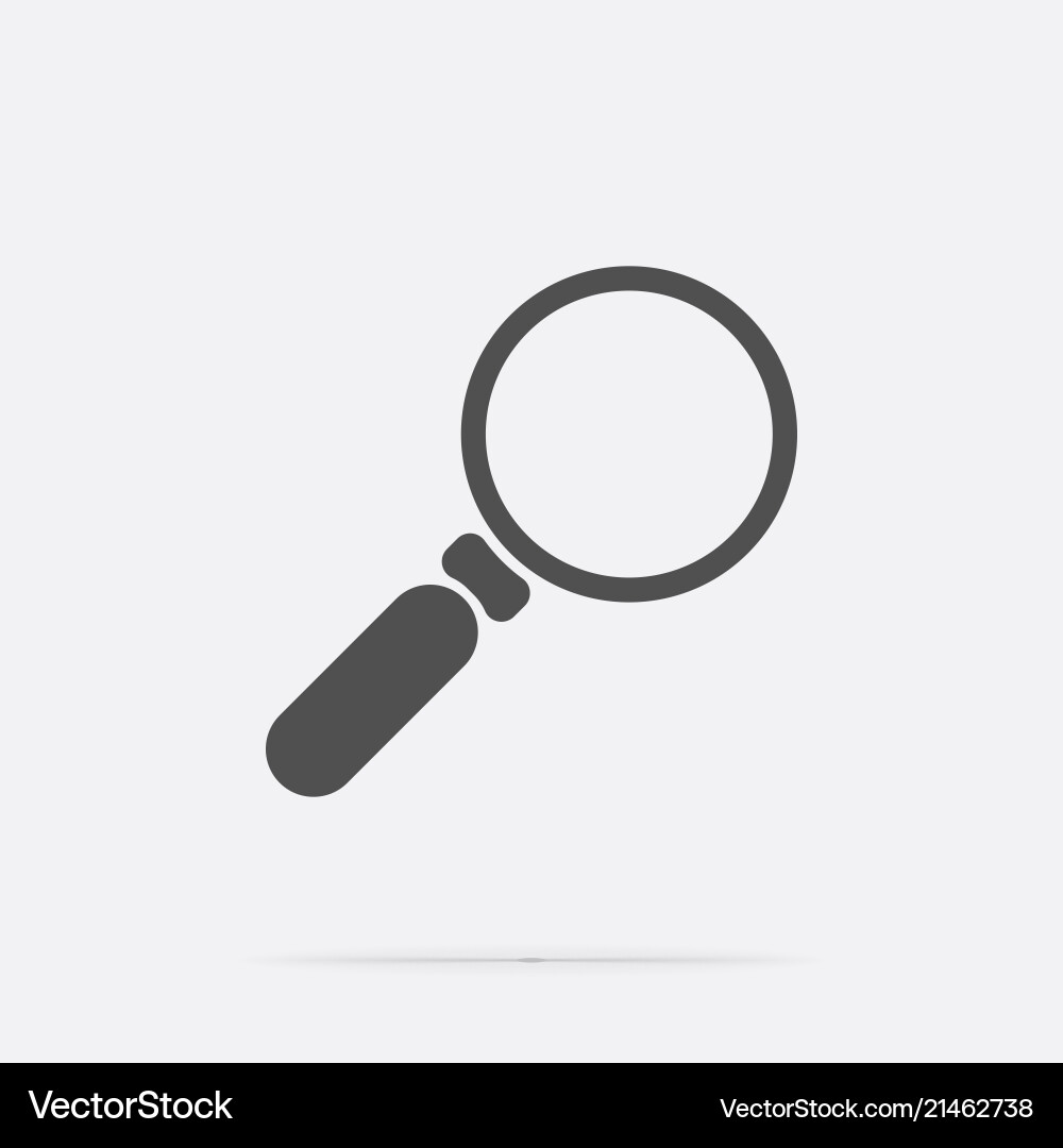 Gray search icon isolated on background modern fl Vector Image