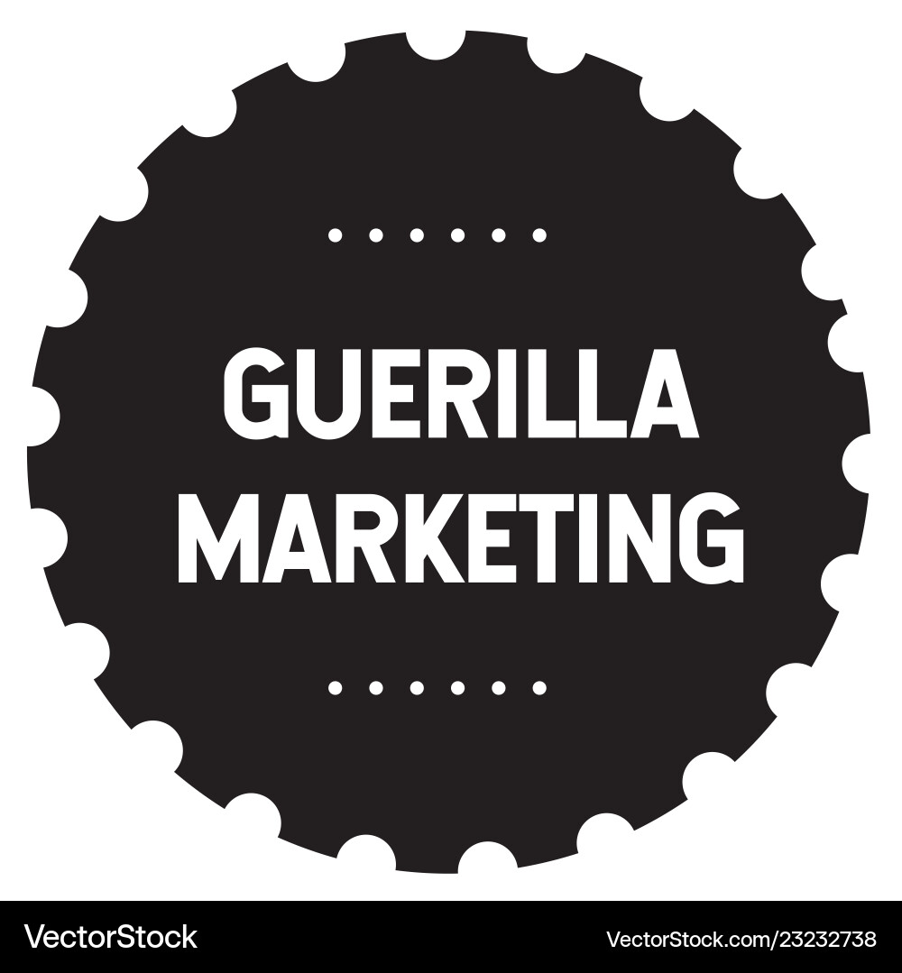 Guerilla marketing stamp Royalty Free Vector Image