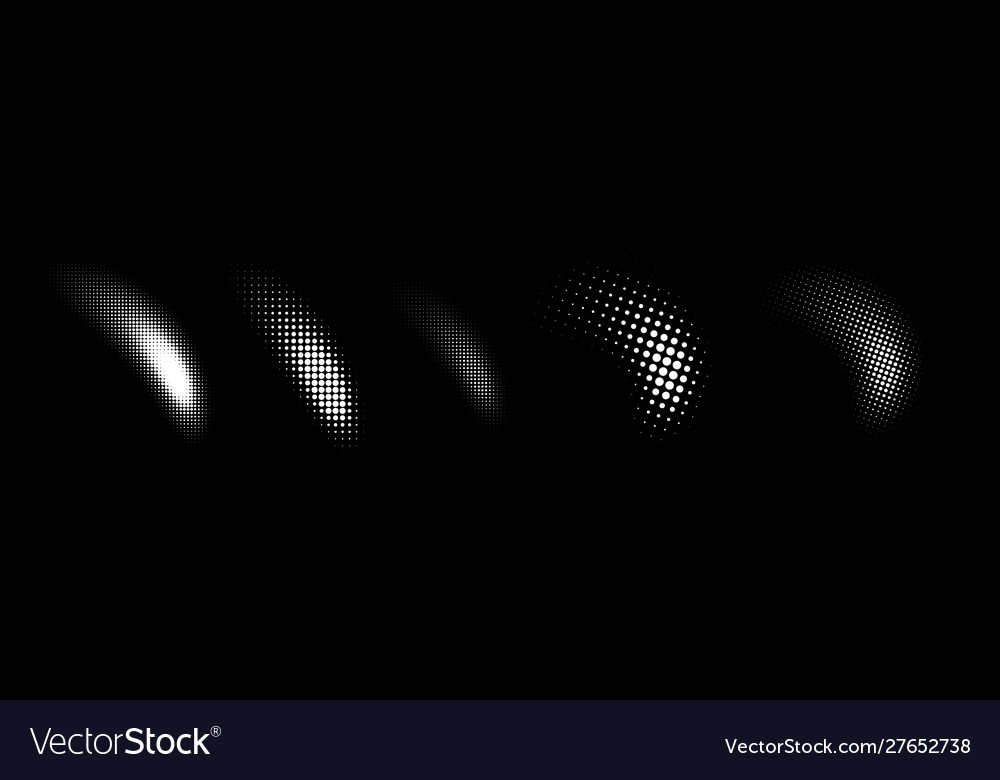 Halftone dots curve gradient pattern background Vector Image