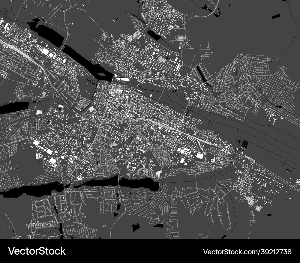 Map of the city khmelnytskyi ukraine Royalty Free Vector