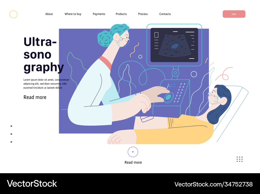 Medical tests - ultrasound Royalty Free Vector Image