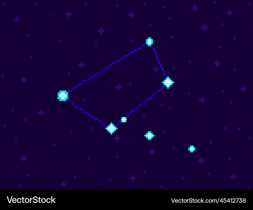 Norma constellation in pixel art style 8-bit Vector Image