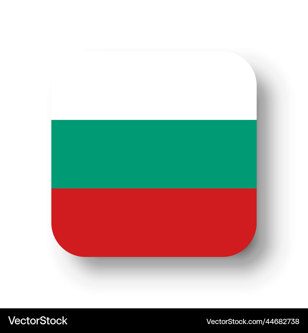 Rounded square flag of bulgaria Royalty Free Vector Image