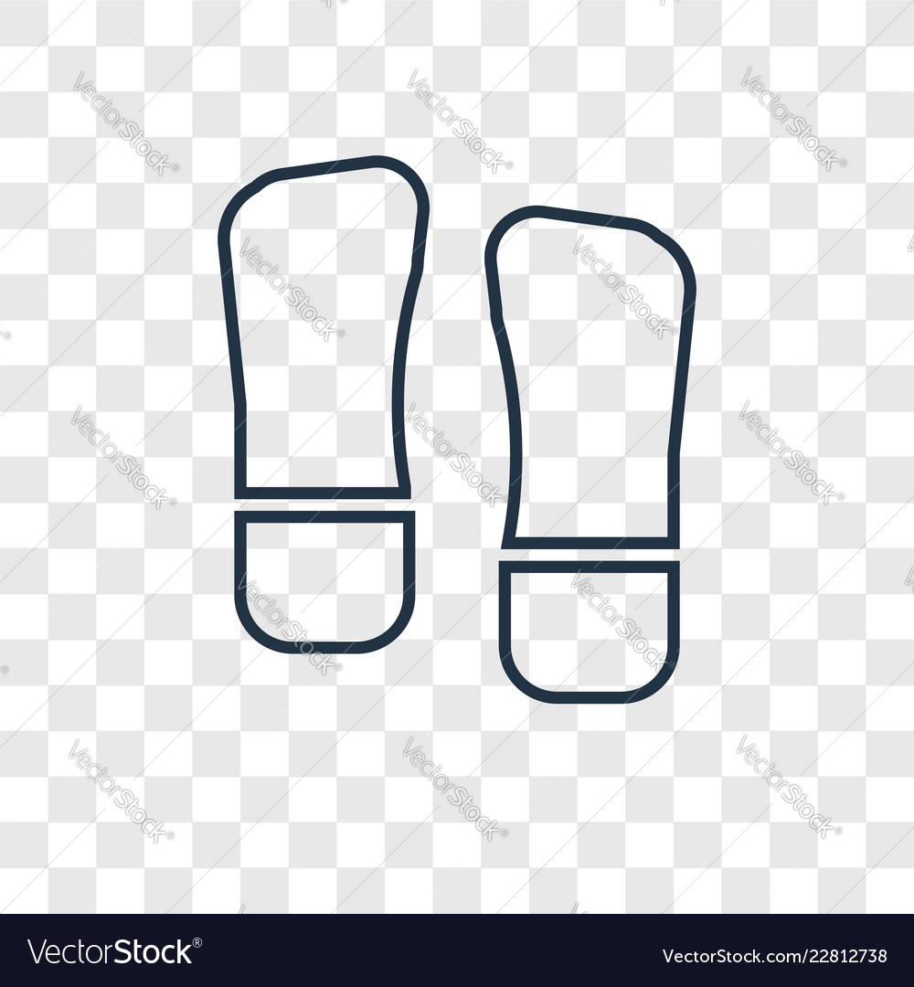 Step concept linear icon isolated on transparent Vector Image