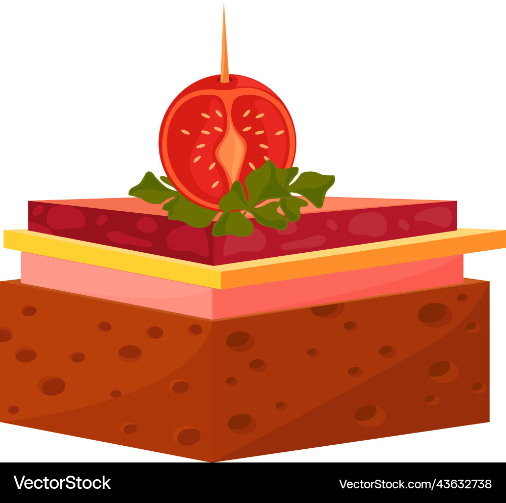Tasty appetizer food icon Royalty Free Vector Image
