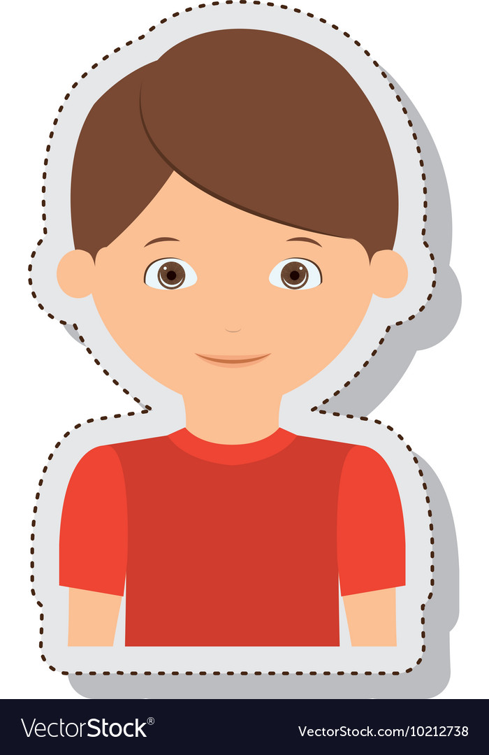 Young man male isolated Royalty Free Vector Image