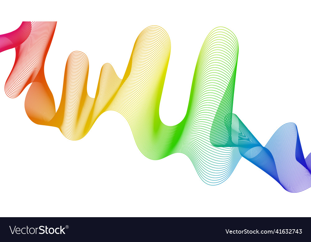 Abstract backdrop with wave gradient lines Vector Image