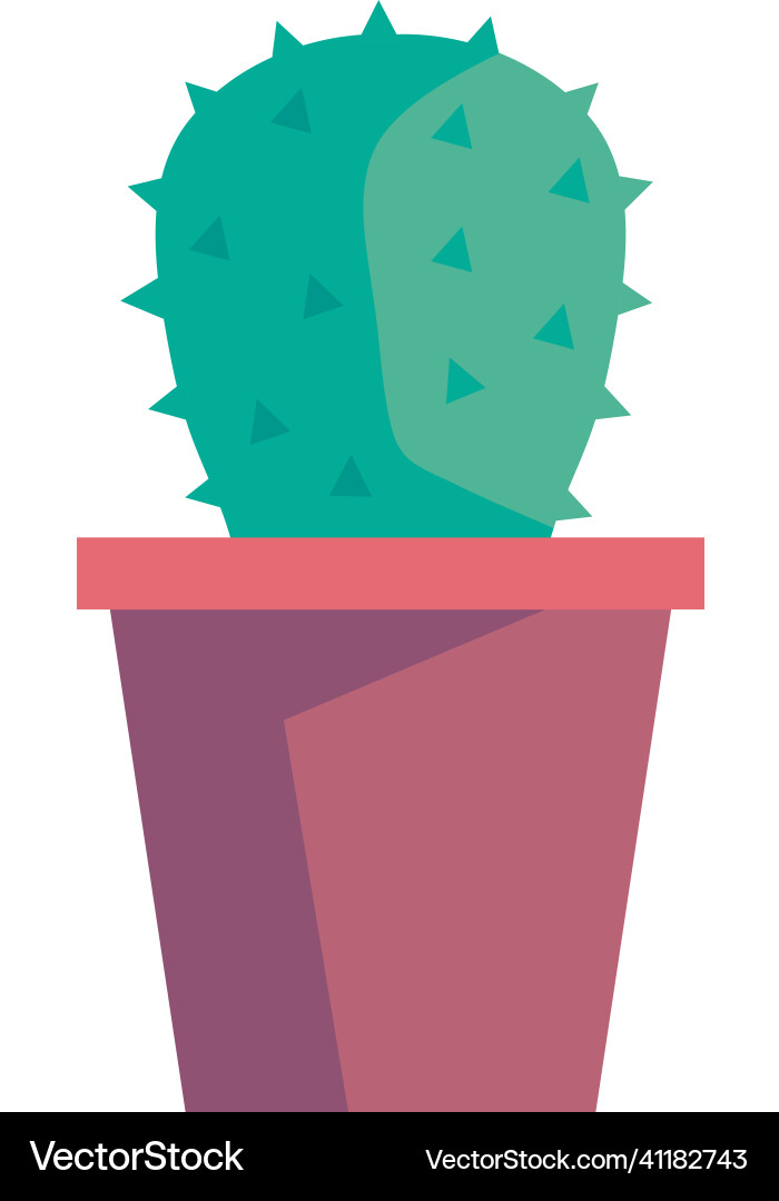 Cactus in pot Royalty Free Vector Image - VectorStock